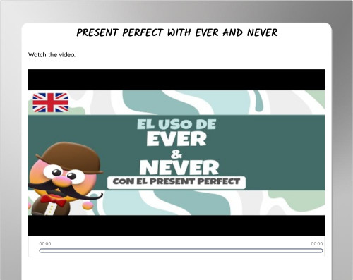 PRESENT PERFECT WITH EVER AND NEVER. Interactive worksheet | TopWorksheets