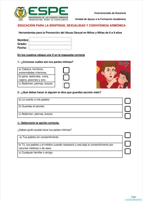 Herramientas para Prevenir el Abuso Sexual en niños y niñas de 6 a 9 ...