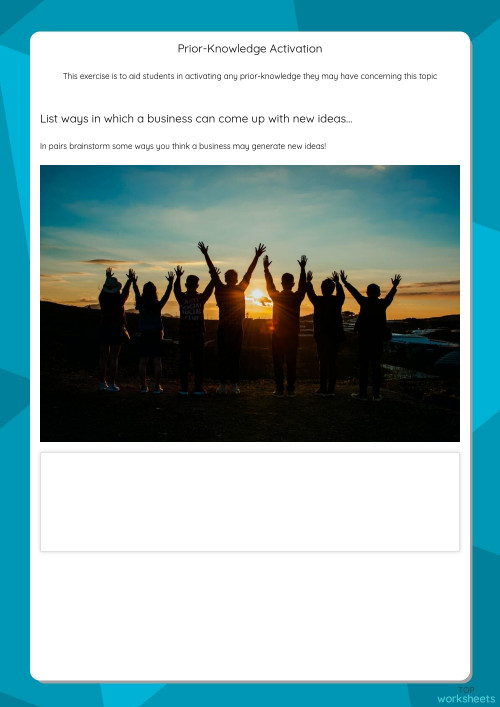 Prior-Knowledge Activation. Interactive worksheet | TopWorksheets