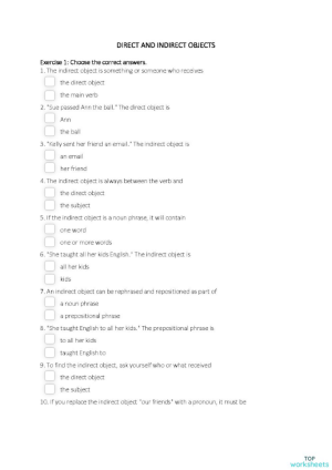 English language: interactive worksheets and online exercises ...