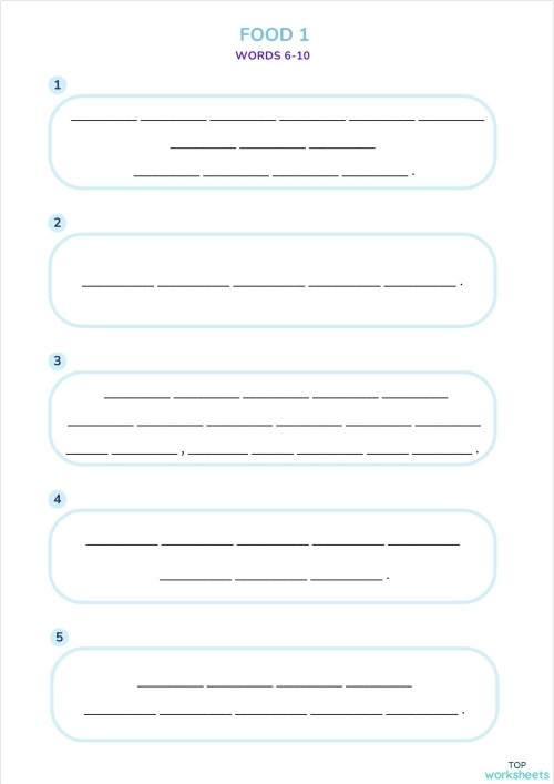 Food 1 dictation 2. Interactive worksheet | TopWorksheets