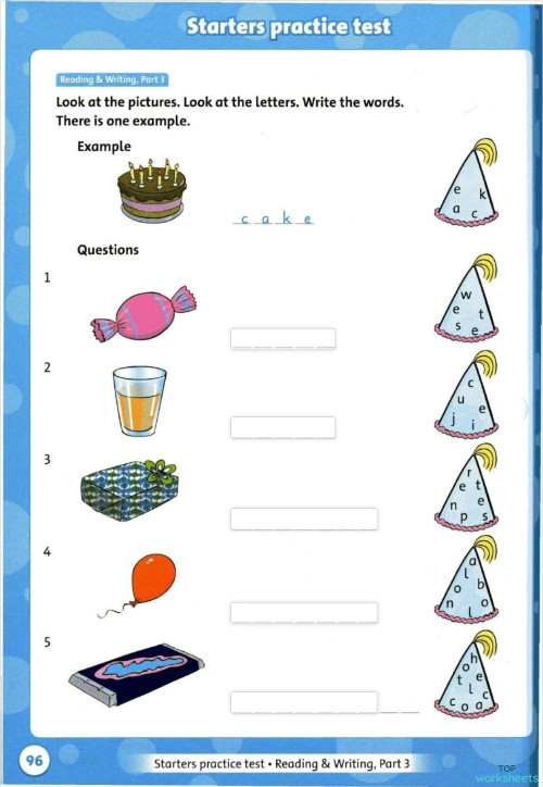 002 4th Reading and Writing Part 3. Interactive worksheet | TopWorksheets