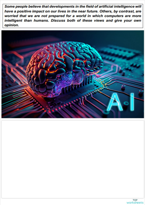 ESSAY 49 - ARTIFICIAL INTELLIGENCE. Interactive worksheet | TopWorksheets