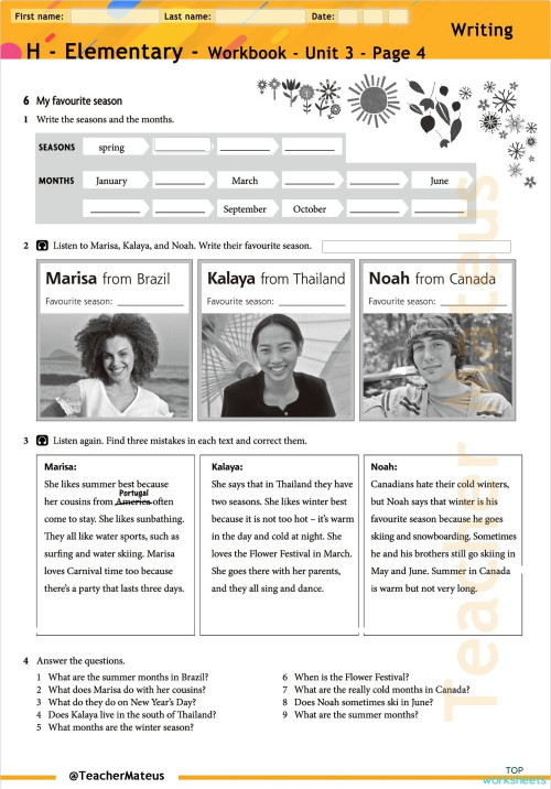 Listening exercise. Interactive worksheet | TopWorksheets