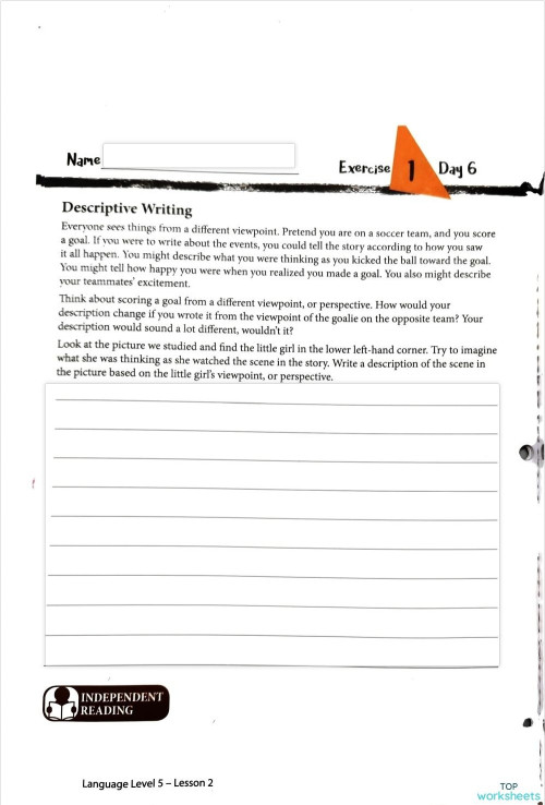 Language Level 5-Lesson 2 Pg 30. Interactive worksheet | TopWorksheets