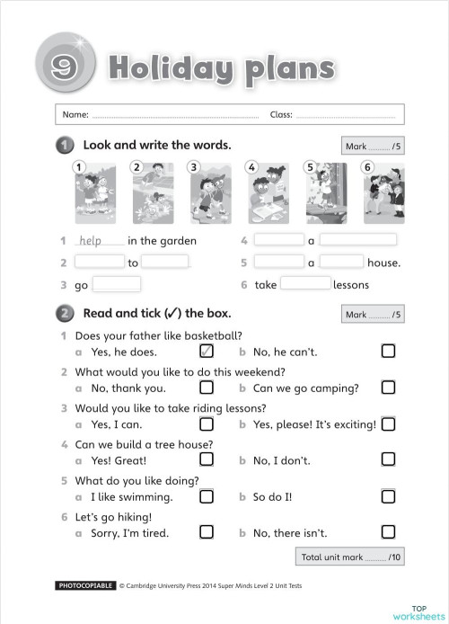 SM2 Unit9 Test. Interactive worksheet | TopWorksheets