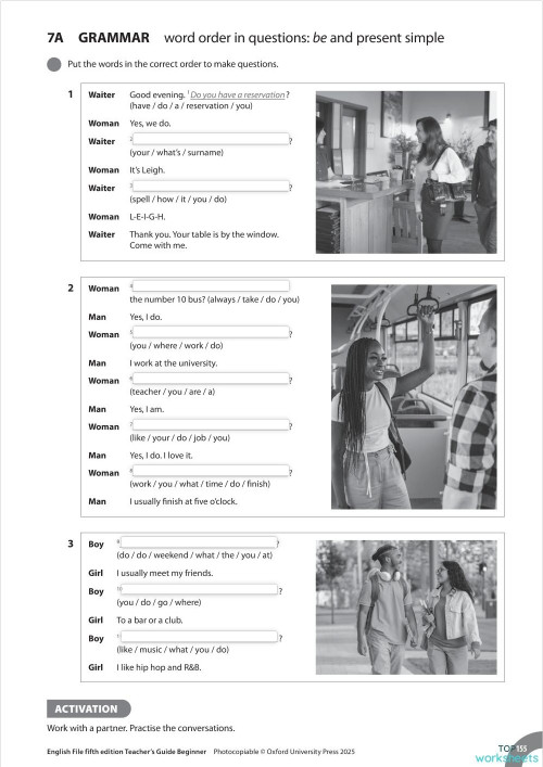 Beginner. Lesson 14. Interactive worksheet | TopWorksheets