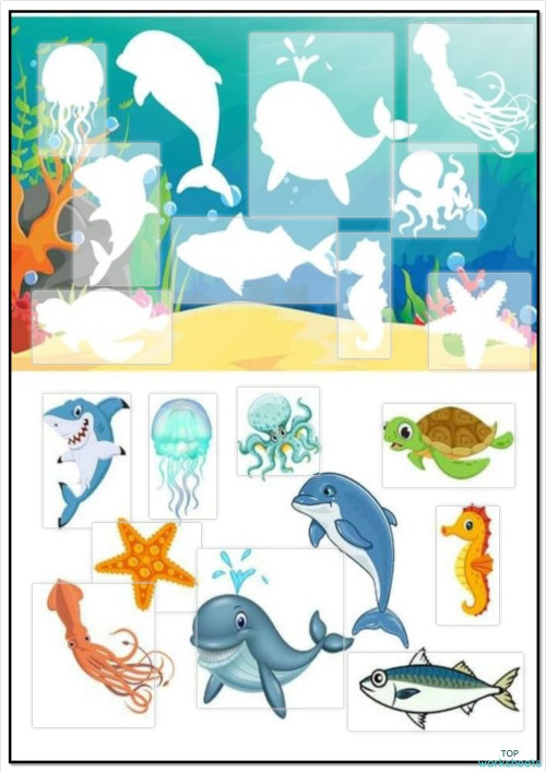 ANIMALES MARINOS. Ficha interactiva | TopWorksheets