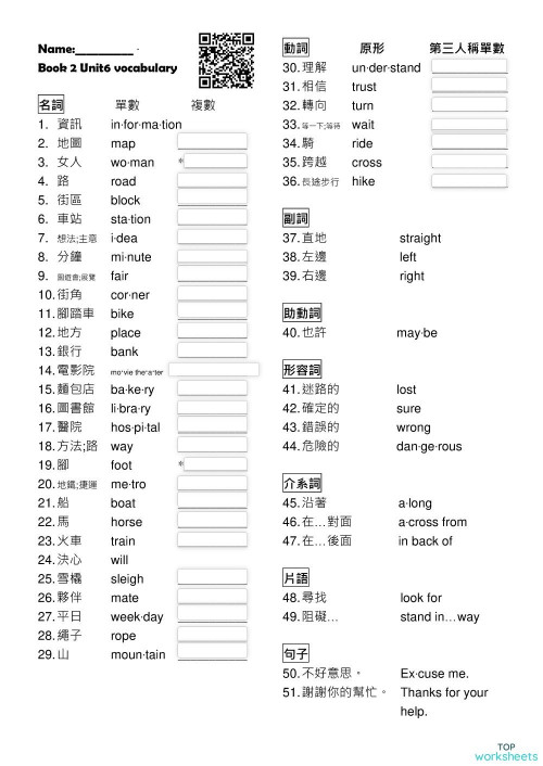 B2 U6 Vocabulary. Interactive worksheet | TopWorksheets