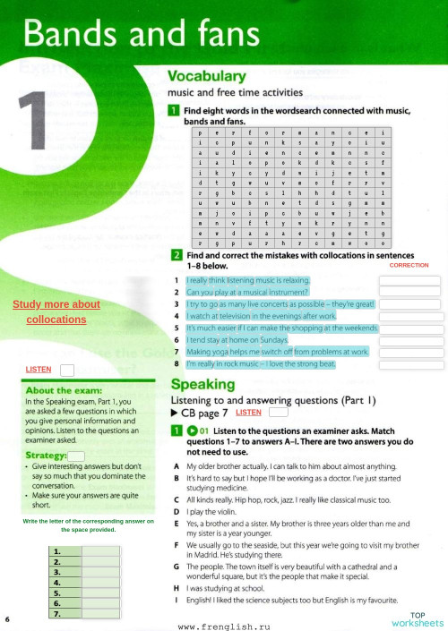 WORKBOOK-U1 P1-2. Interactive worksheet | TopWorksheets