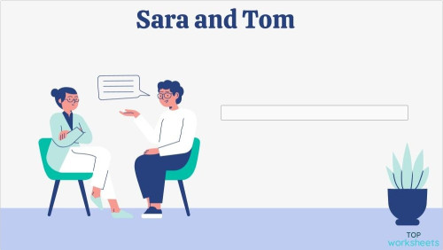 Sara and Tom_Listening Exercise. Interactive worksheet | TopWorksheets