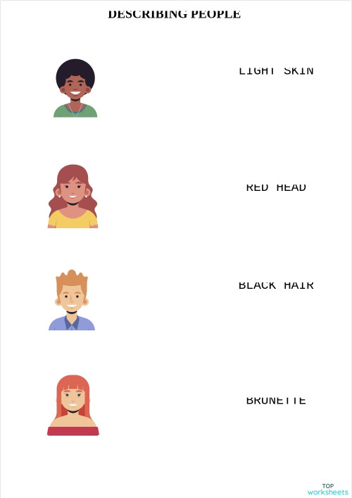 Describing People. Interactive worksheet | TopWorksheets