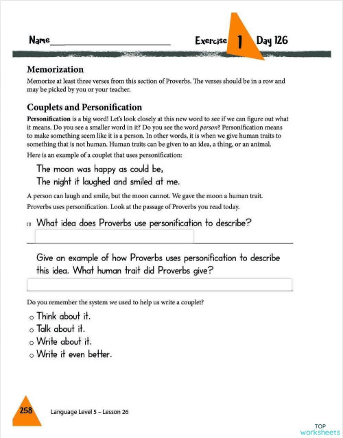Memorization: interactive worksheets and online exercises | TopWorksheets