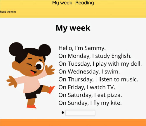 My week_Reading. Interactive worksheet | TopWorksheets