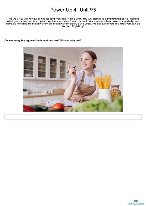 Power Up 4 | Unit 9.3. Interactive worksheet | TopWorksheets