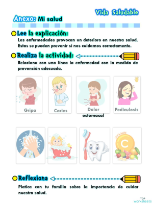 Mi salud. Ficha interactiva | TopWorksheets