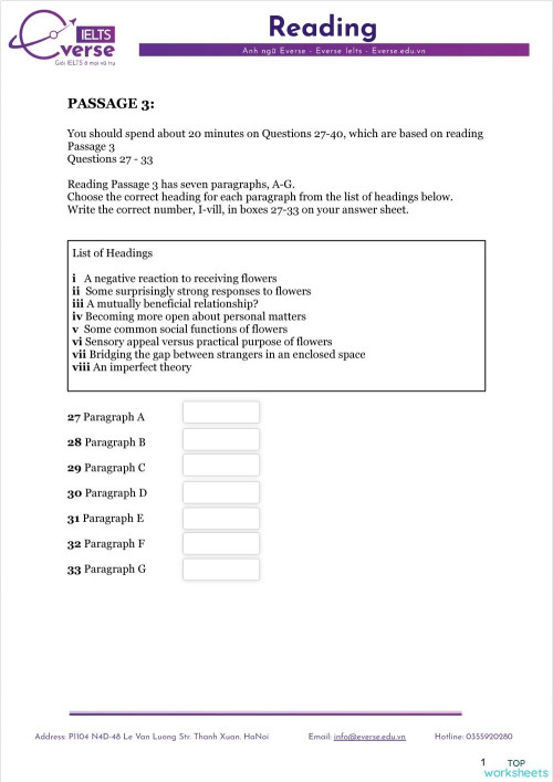 LAUNCHING HW READING 9. Interactive worksheet | TopWorksheets