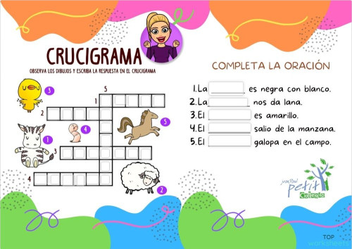 animales de la granja_colegio petit_maestra sawi. Ficha interactiva ...