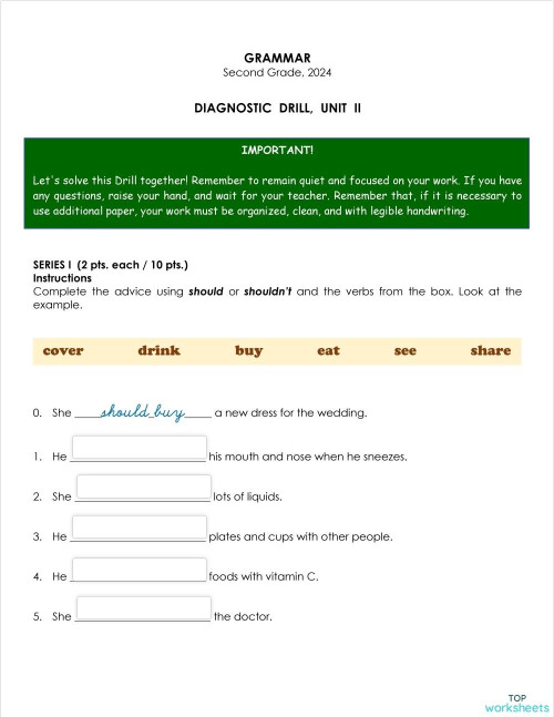 II grammar 2. Interactive worksheet | TopWorksheets