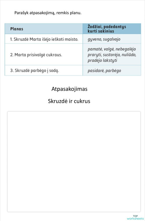 Daiktavardžių linksniai. Interactive worksheet | TopWorksheets