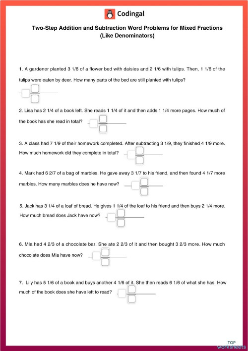 M_G04M08L28_WE02_Two-Step Addition and Subtraction Word Problems for Mixed Fractions (Like ...