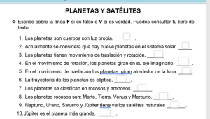 PLANETAS. Ficha interactiva | TopWorksheets