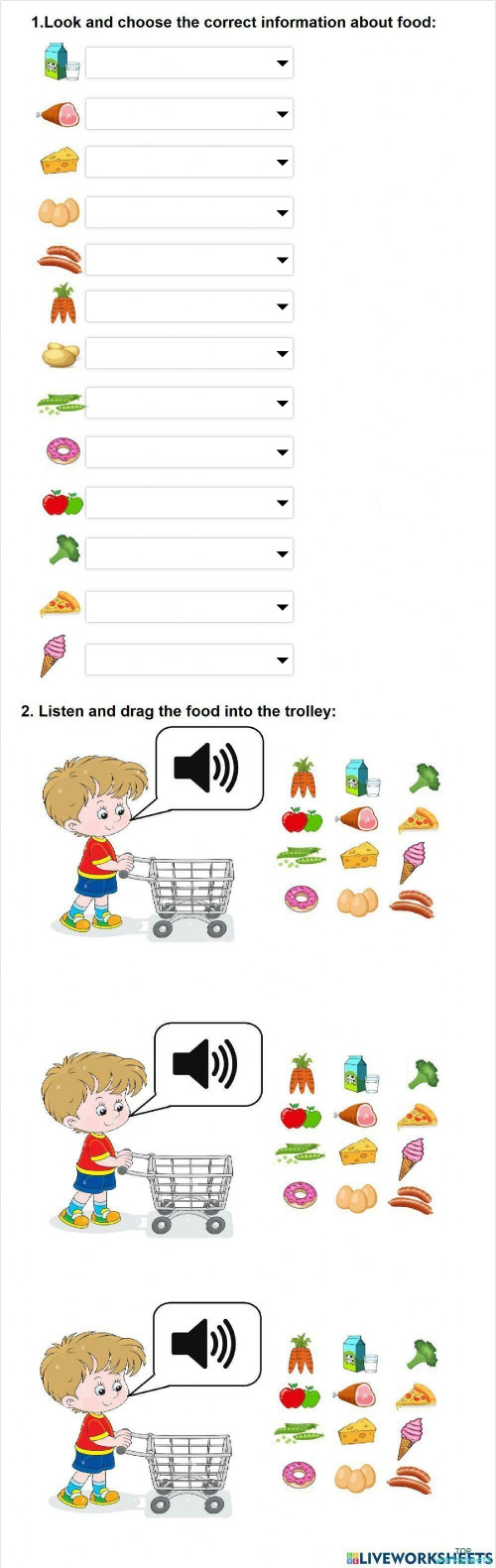 EN1_U4_Supermarket. Interactive worksheet | TopWorksheets