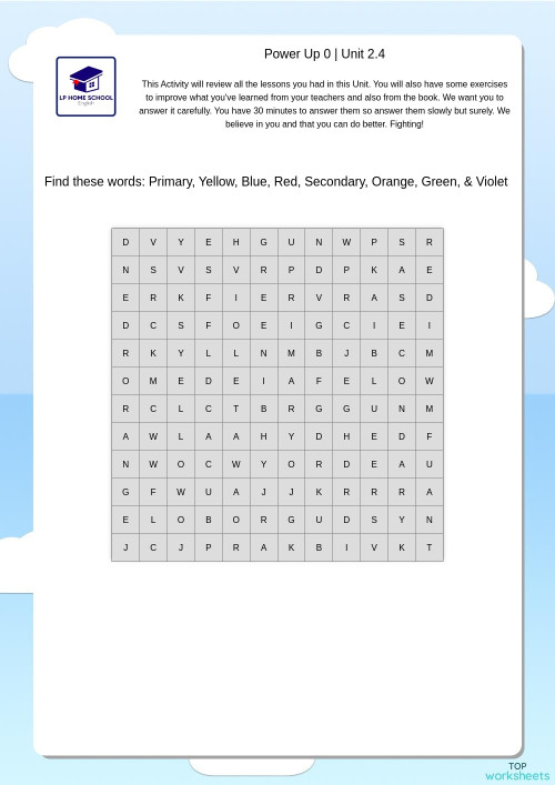 Power Up 0 | Unit 2.4. Interactive worksheet | TopWorksheets