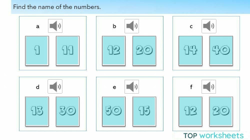 L6 - A5 - Numbers, Listening. Interactive worksheet | TopWorksheets