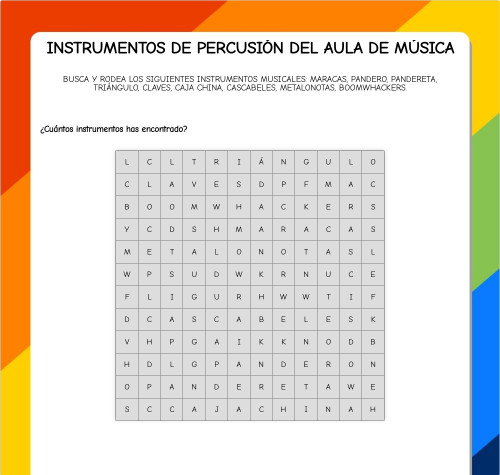 Instrumentos musicales: fichas interactivas y ejercicios online ...