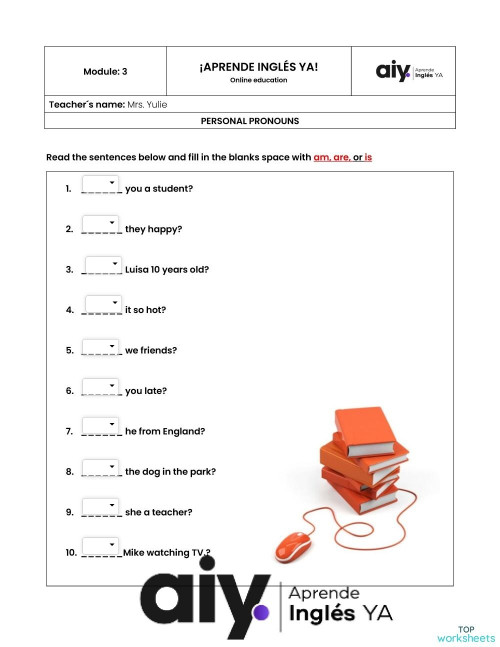 Module 3-2. Interactive worksheet | TopWorksheets
