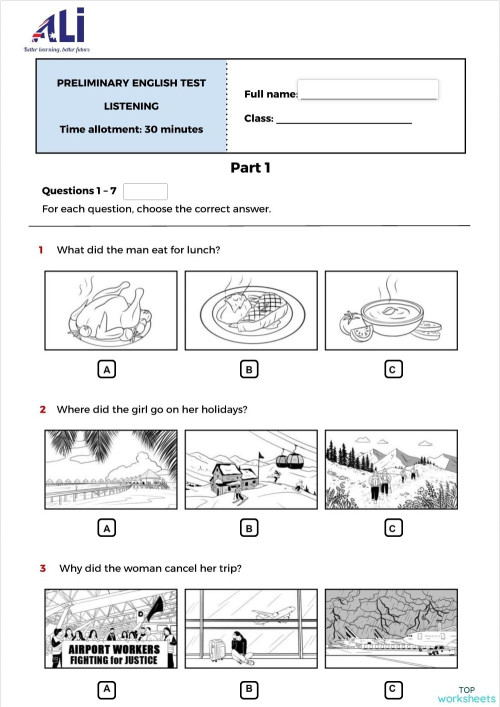 Listening comprehension: interactive worksheets and online exercises ...