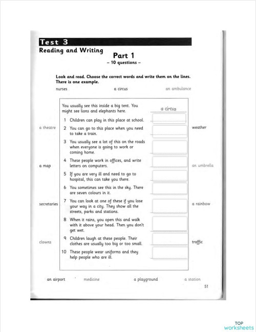 Flyers 4 level. Interactive worksheet | TopWorksheets