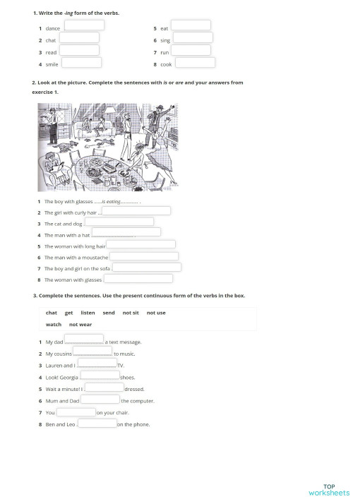 Gateway A2 Unit 2 Present Continuous. Interactive worksheet | TopWorksheets