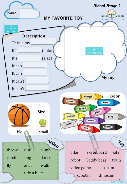 GS - MY FAVORITE TOY. Interactive worksheet | TopWorksheets