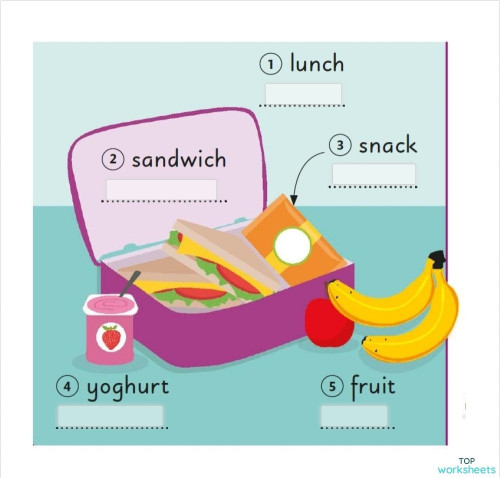 5 words a day lunch. Interactive worksheet | TopWorksheets