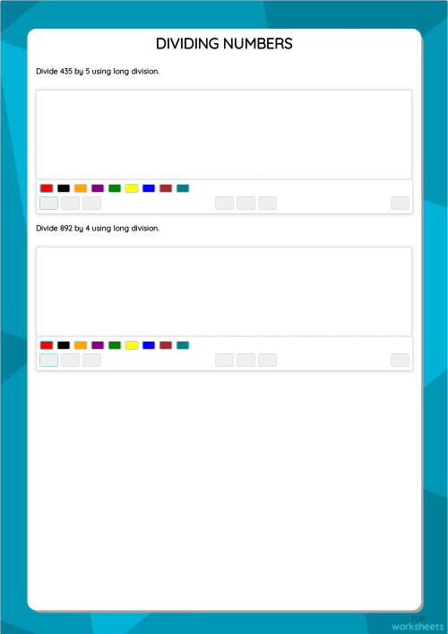 DIVIDING NUMBERS. Interactive worksheet | TopWorksheets