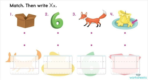 phonics letter X. Interactive worksheet | TopWorksheets