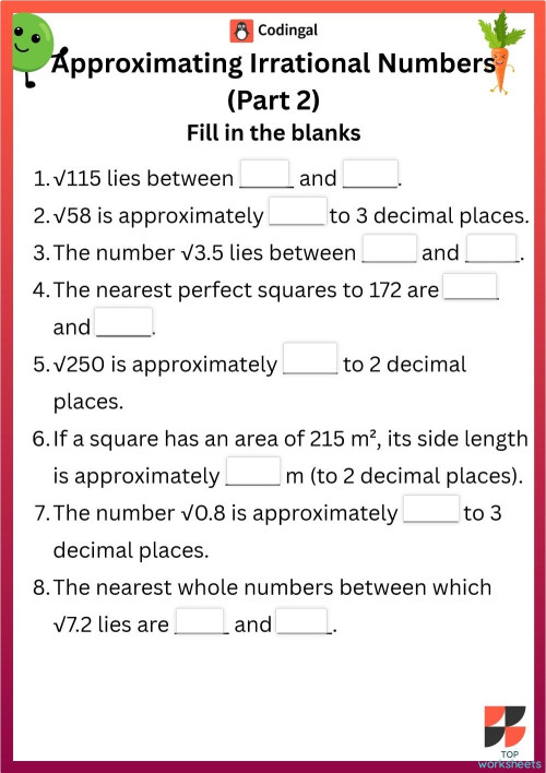 M_G08M03L09_WE02_Approximating_Irrational_Numbers_(Part 2)_6. Interactive worksheet | TopWorksheets