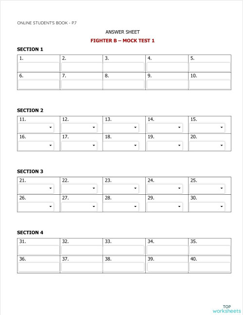 Synonyms: interactive worksheets and online exercises | TopWorksheets