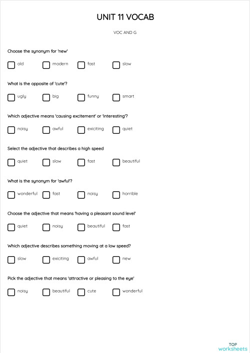 Answer sheet Listening Test 3 A2 Key for schools Trainer. Interactive ...