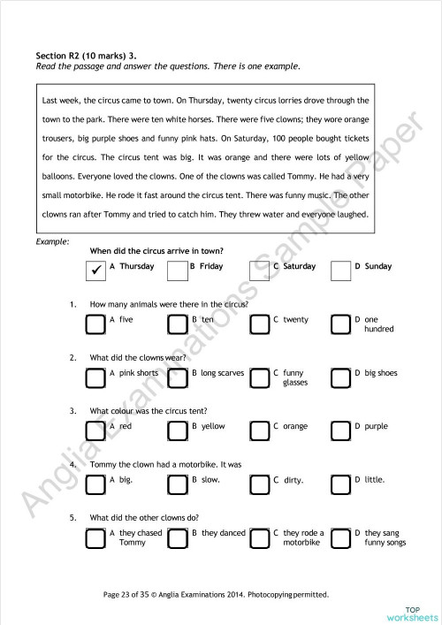Preliminary- R2 practice 3. Interactive worksheet | TopWorksheets