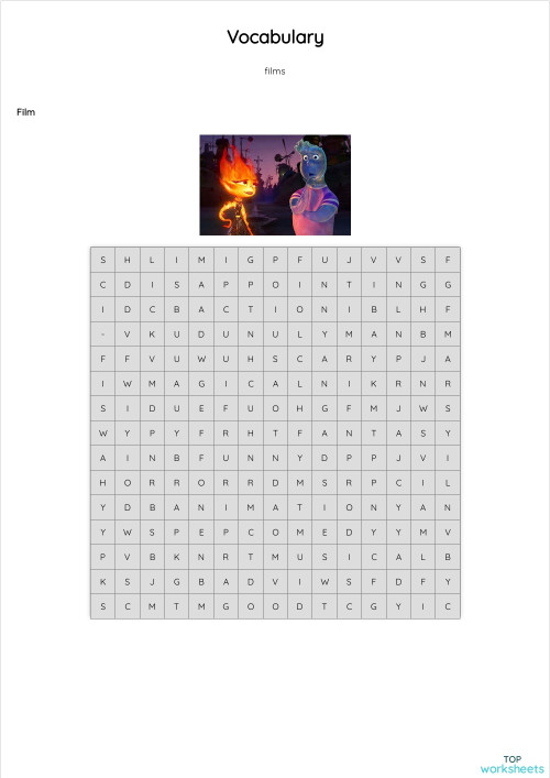 Vocabulary. Interactive worksheet | TopWorksheets