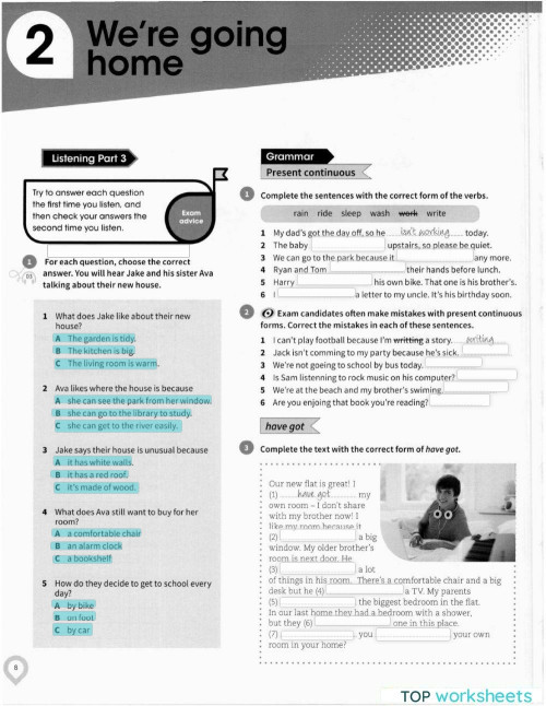 A2 preparation unit 2. Interactive worksheet | TopWorksheets
