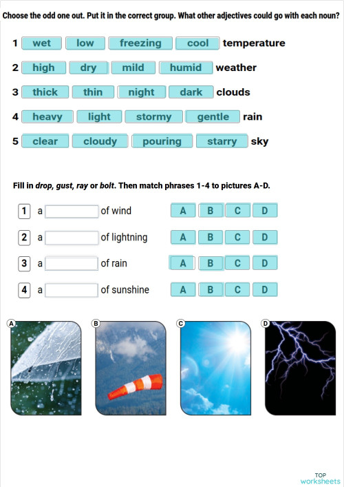 4 MINDS B1+ STUDENT'S BOOK Module 4 (4b) Vocabulary EXTREME WEATHER ...