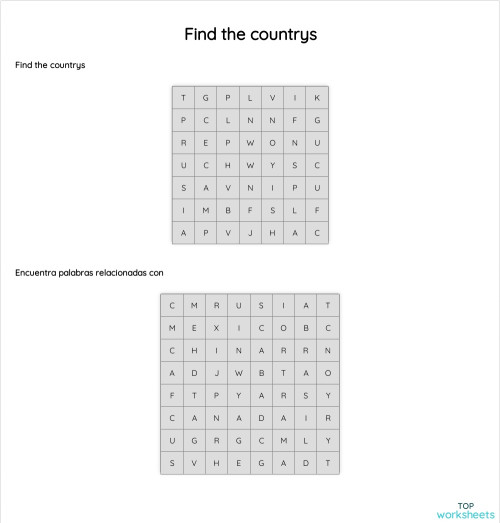 activity 5. Interactive worksheet | TopWorksheets