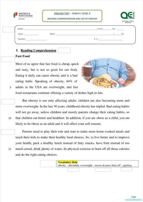 Reading comprehension: interactive worksheets and online exercises ...