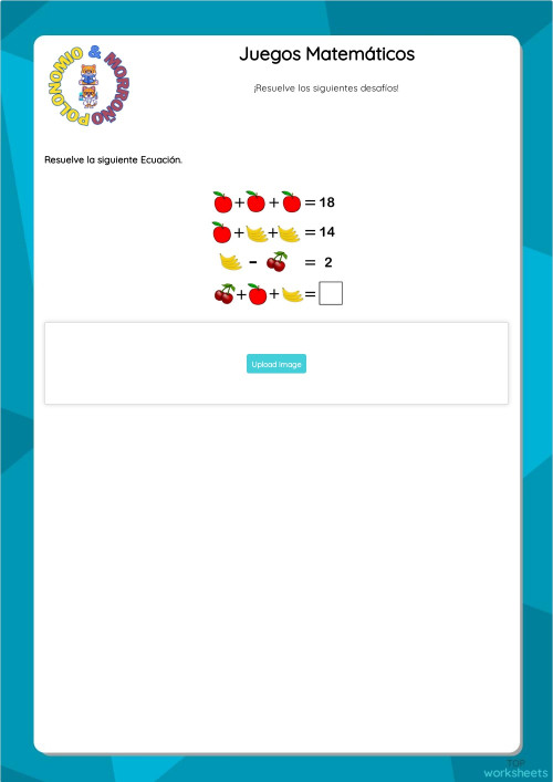 Juegos Matemáticos. Ficha interactiva | TopWorksheets