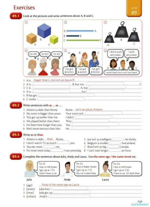 Murphy U89. Interactive worksheet | TopWorksheets