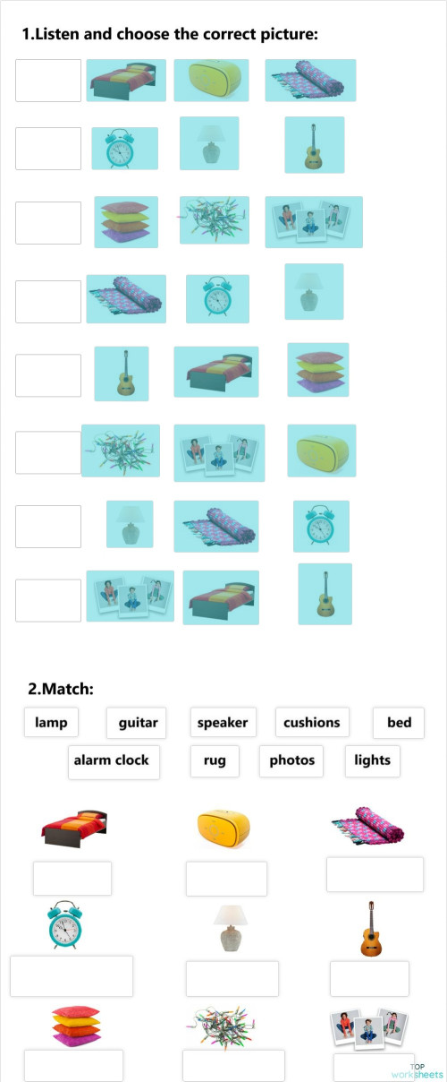 EN3_U2_Vocabuarly_bedroom. Interactive worksheet | TopWorksheets